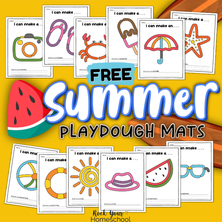Summer Playdough Mats for Fun Activities for Kids (12 Free)