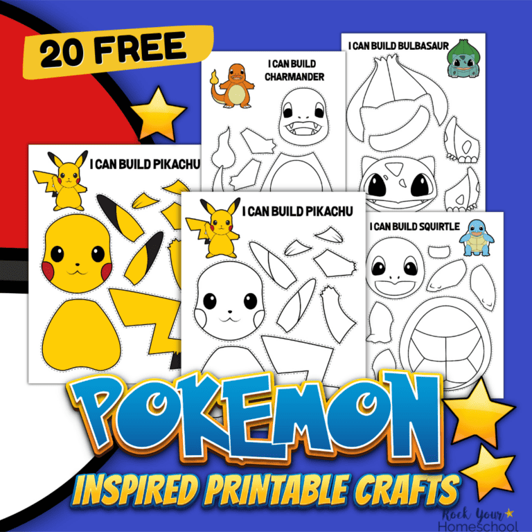 Pokemon Crafts for Kids (20 Free) - Rock Your Homeschool