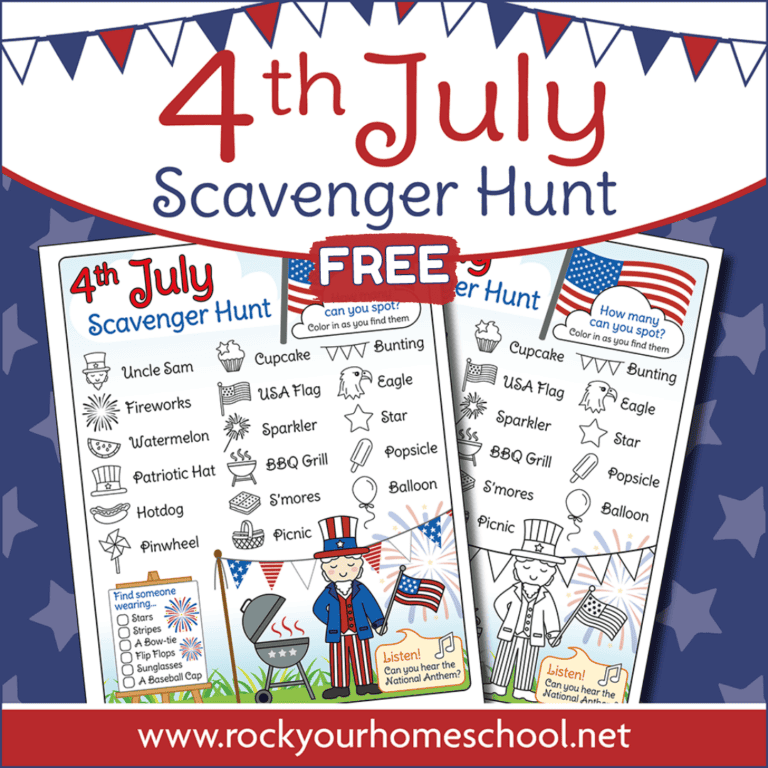 4th of July Scavenger Hunt (Free) - Rock Your Homeschool