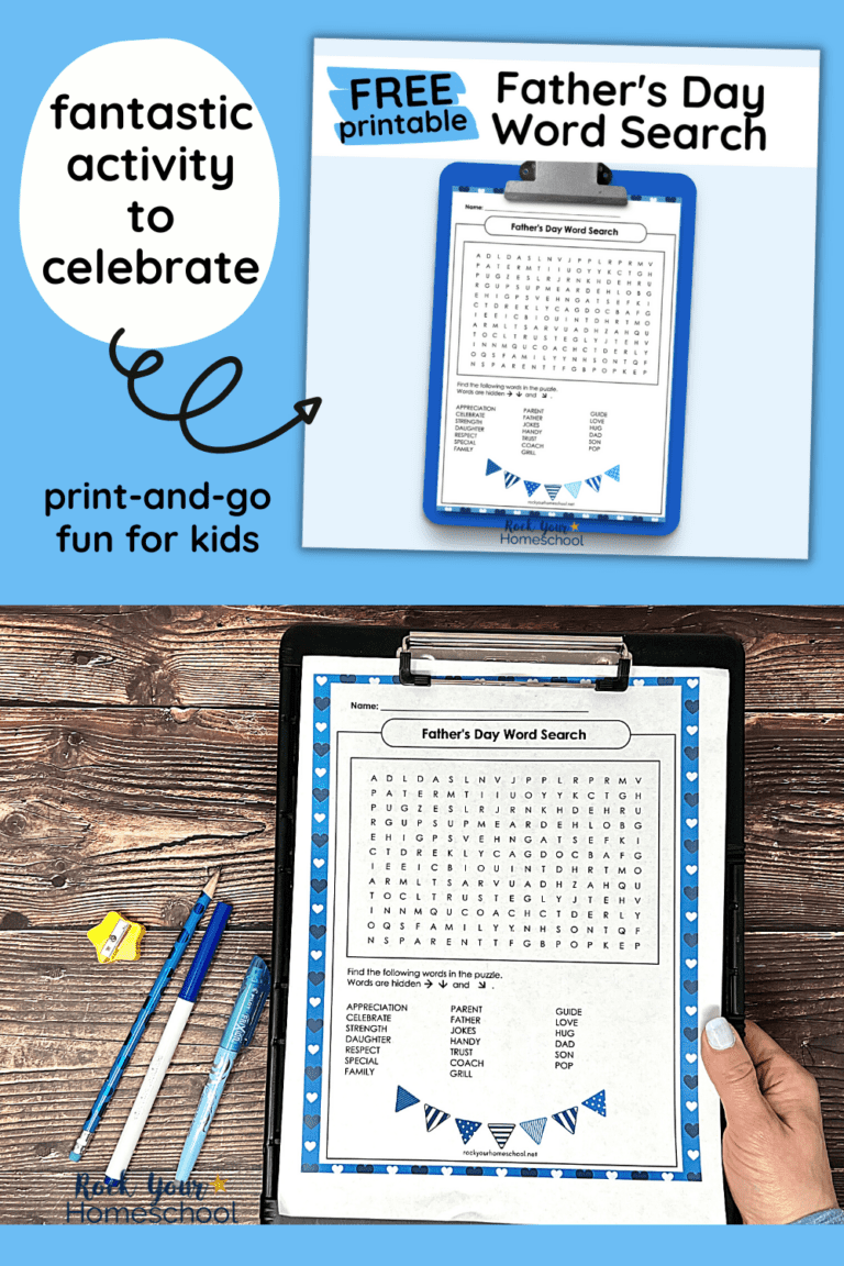 Father's Day Word Search for a Fun Activity for Kids (Free)