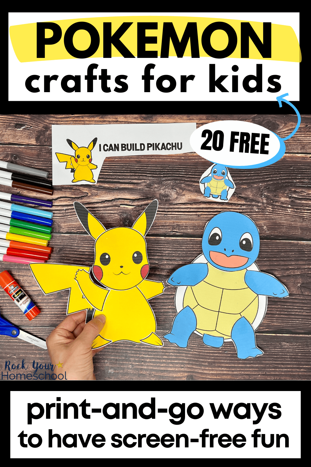 Pokemon Crafts for Kids (20 Free) - Rock Your Homeschool