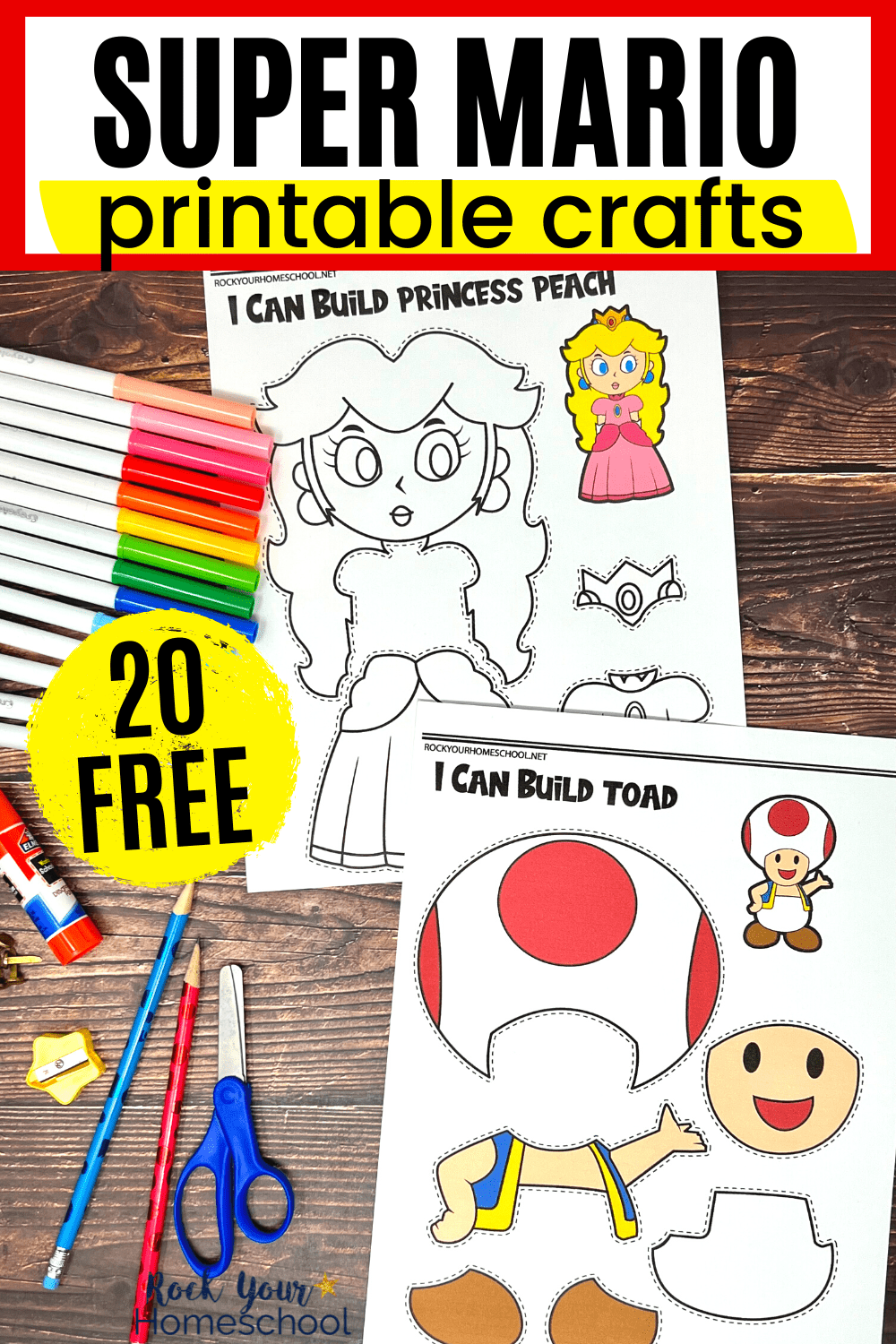 Super Mario Crafts for Kids: How to Make and Enjoy (20 Free)- Rock Your ...