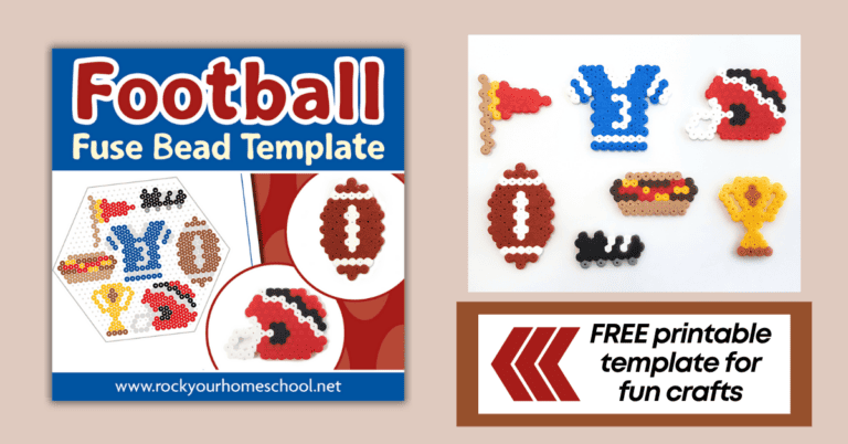 Football Perler Beads Crafts for Kids (Free Patterns) - Rock Your ...