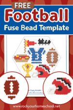 Football Perler Beads (Free Patterns) - Rock Your Homeschool