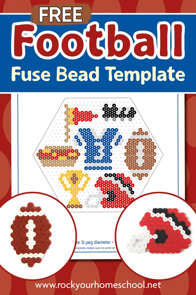 Football Perler Beads (Free Patterns) - Rock Your Homeschool