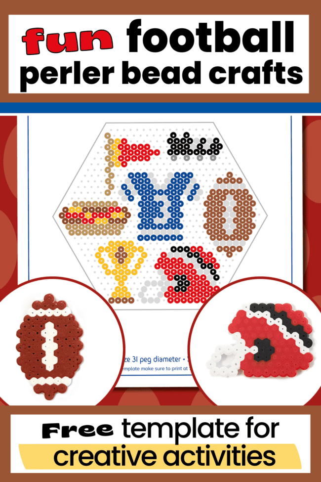Football Perler Beads (Free Patterns) - Rock Your Homeschool