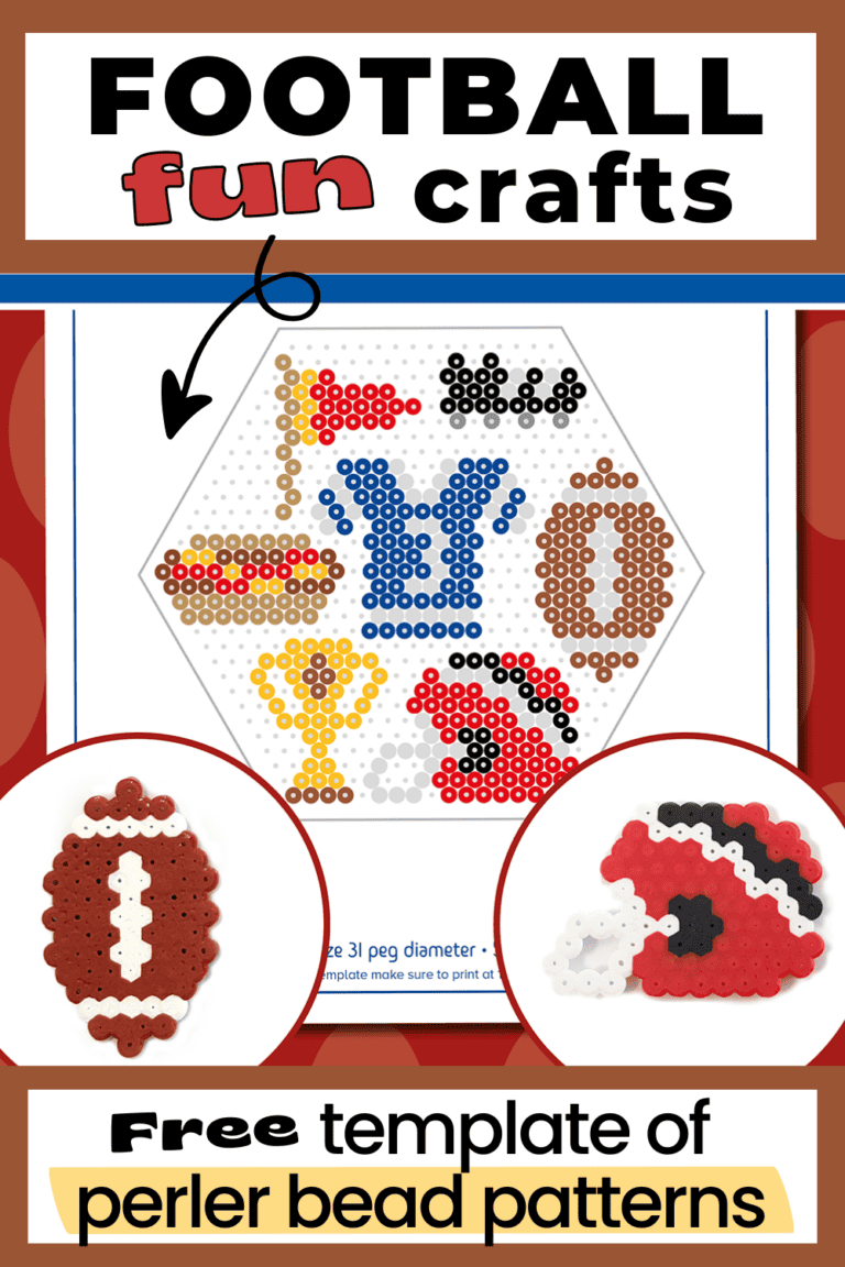Football Perler Beads (Free Patterns) - Rock Your Homeschool