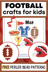 Football Perler Beads (Free Patterns) - Rock Your Homeschool