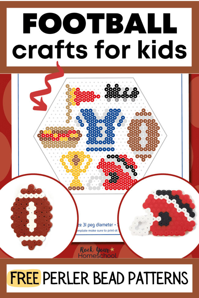 Football Perler Beads (Free Patterns) - Rock Your Homeschool