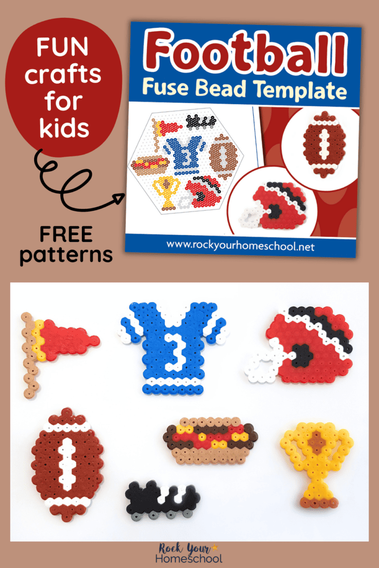 Football Perler Beads (Free Patterns) - Rock Your Homeschool