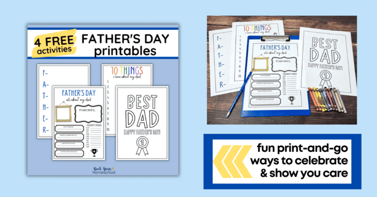 Free Father's Day Printables for Kids- Rock Your Homeschool