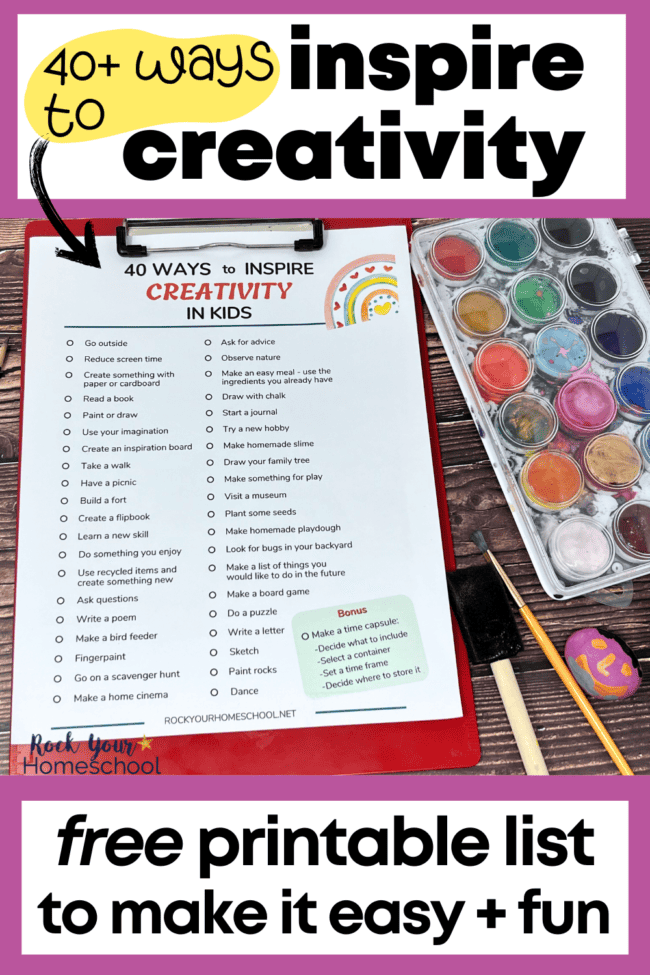 Inspire Creativity in Kids: 40+ Fun Ways - Rock Your Homeschool