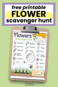 Flower Scavenger Hunt (Free Activity)- Rock Your Homeschool