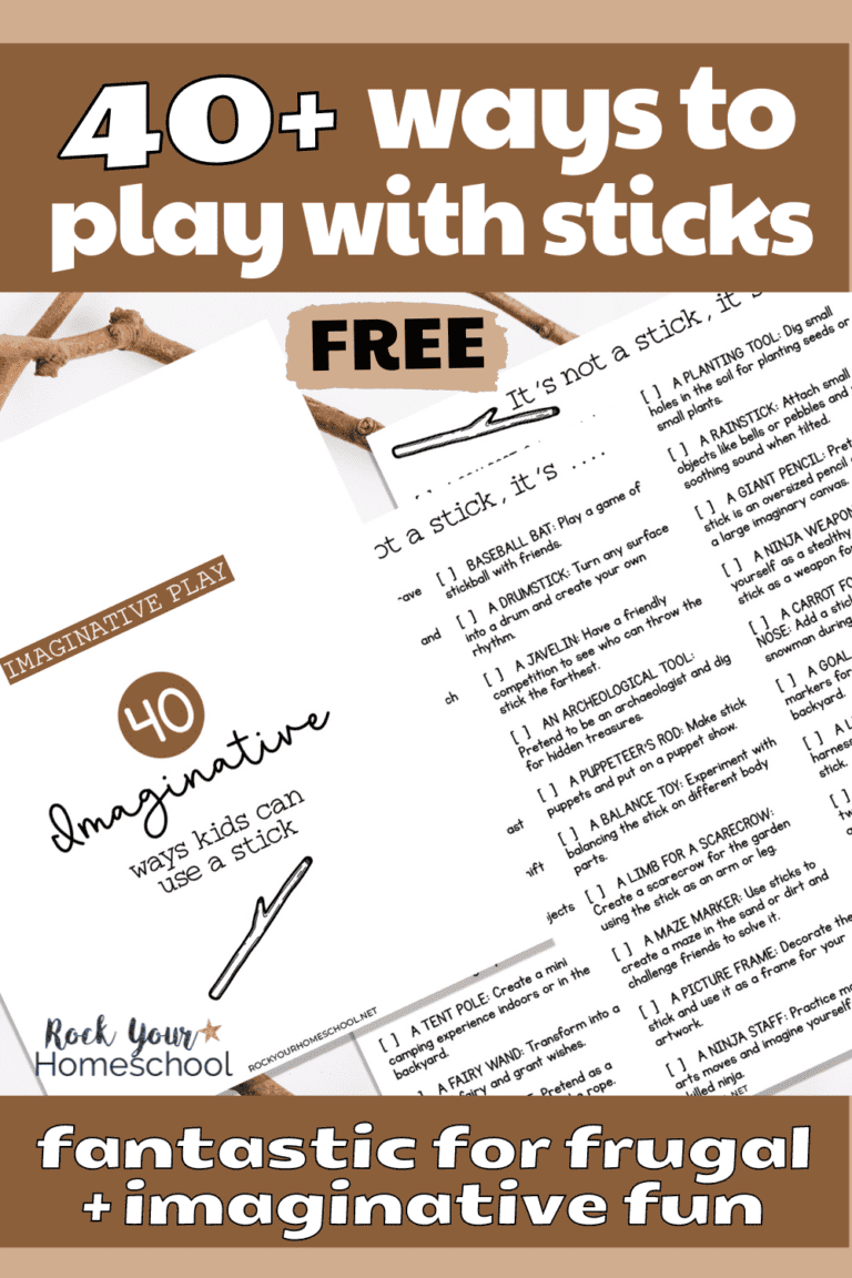 Play with Sticks: 40+ Ideas for Imaginative Fun with Kids (Free)