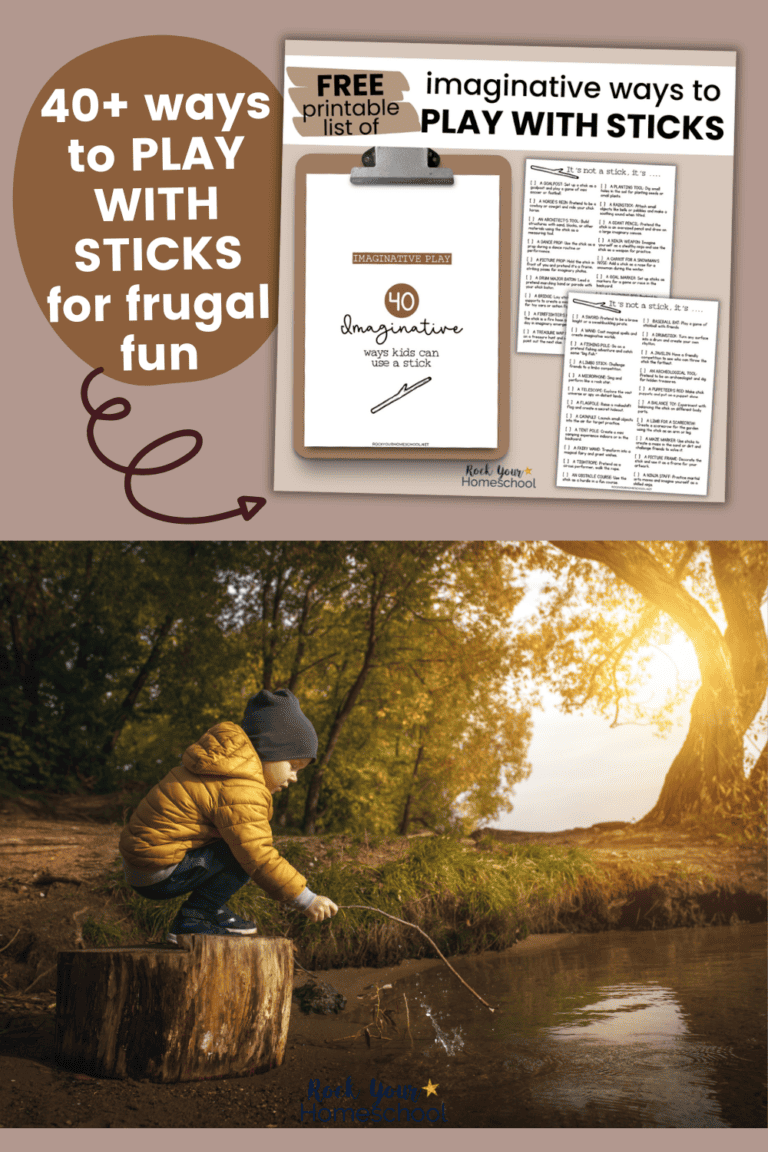 Play with Sticks: 40+ Ideas for Imaginative Fun with Kids (Free)