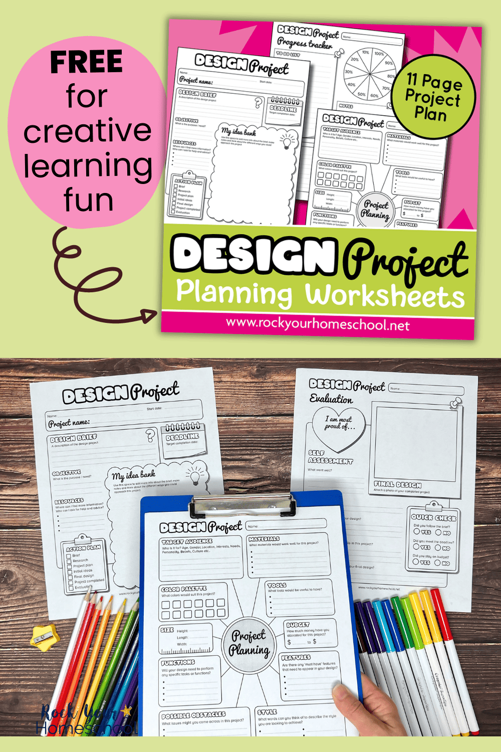 Project Planner Printable Pack (Free) - Rock Your Homeschool
