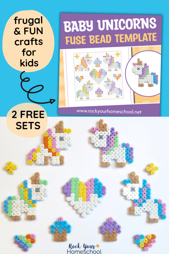 Unicorn Perler Bead Crafts (Free)- Rock Your Homeschool