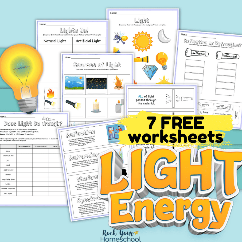 Light Worksheets for Kids - Rock Your Homeschool