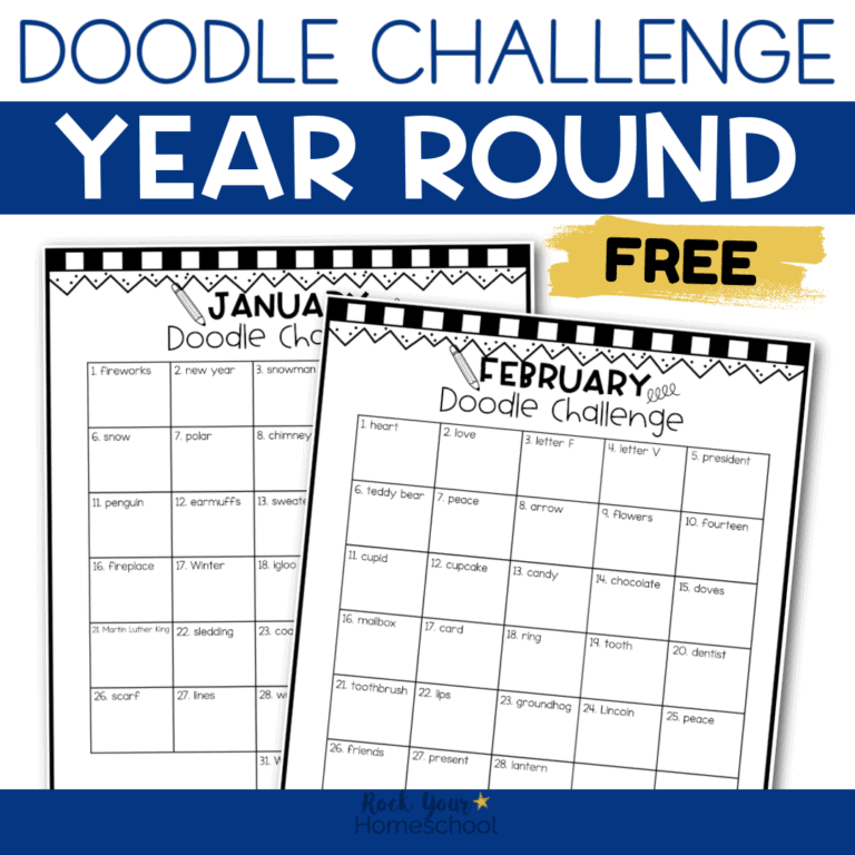 Printable Doodle Challenge to Enjoy a Year of Drawing Fun (Free)