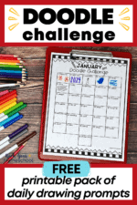 Printable Doodle Challenge to Enjoy a Year of Drawing Fun (Free)