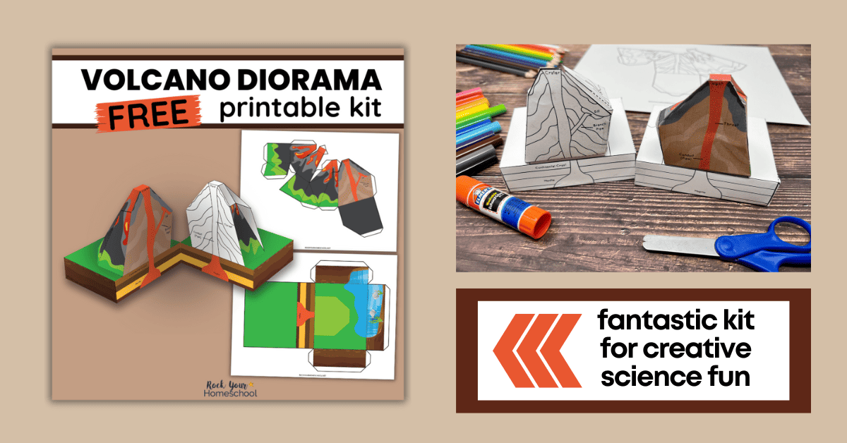 Volcano Diorama Kit: How to Use for Science Fun (Free)