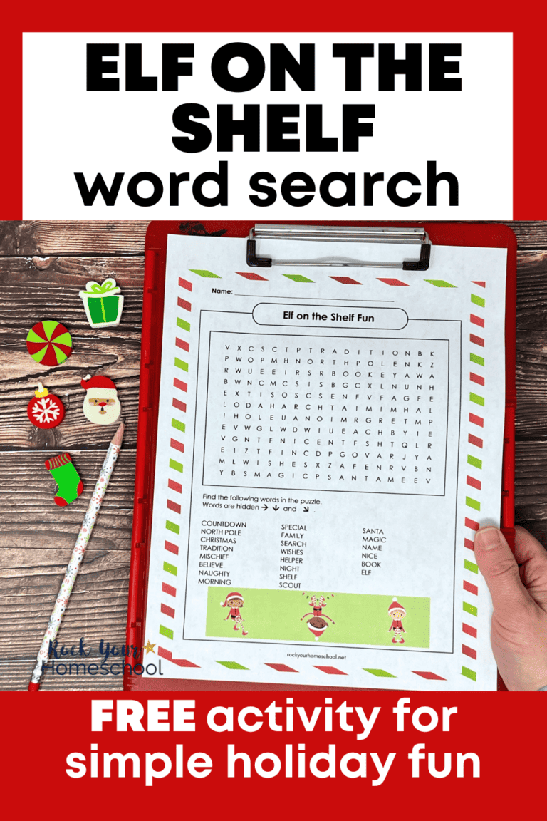 Elf on the Shelf Word Search (Free Printable Christmas Activity)