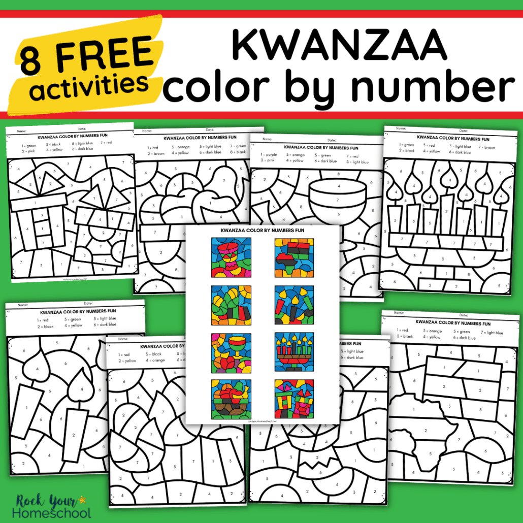 Kwanzaa Printable Activities for Color by Number Fun (Free)