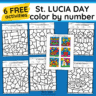 St. Lucia Color By Number Printable Pages (6 Free)