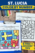 St. Lucia Color By Number Printable Pages (6 Free)