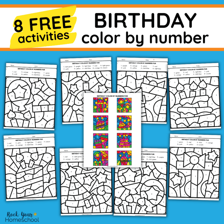 Birthday Color by Number Activities - Rock Your Homeschool