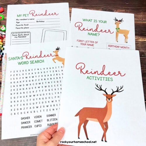 Reindeer Printables: 5 Fun Activities for Christmas (Free)