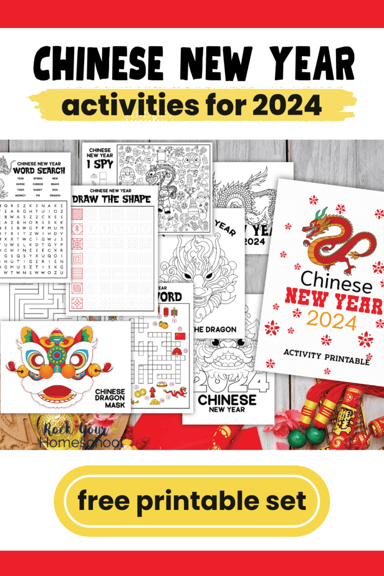 Printable Chinese New Year Activities Pack for 2024 (Free)