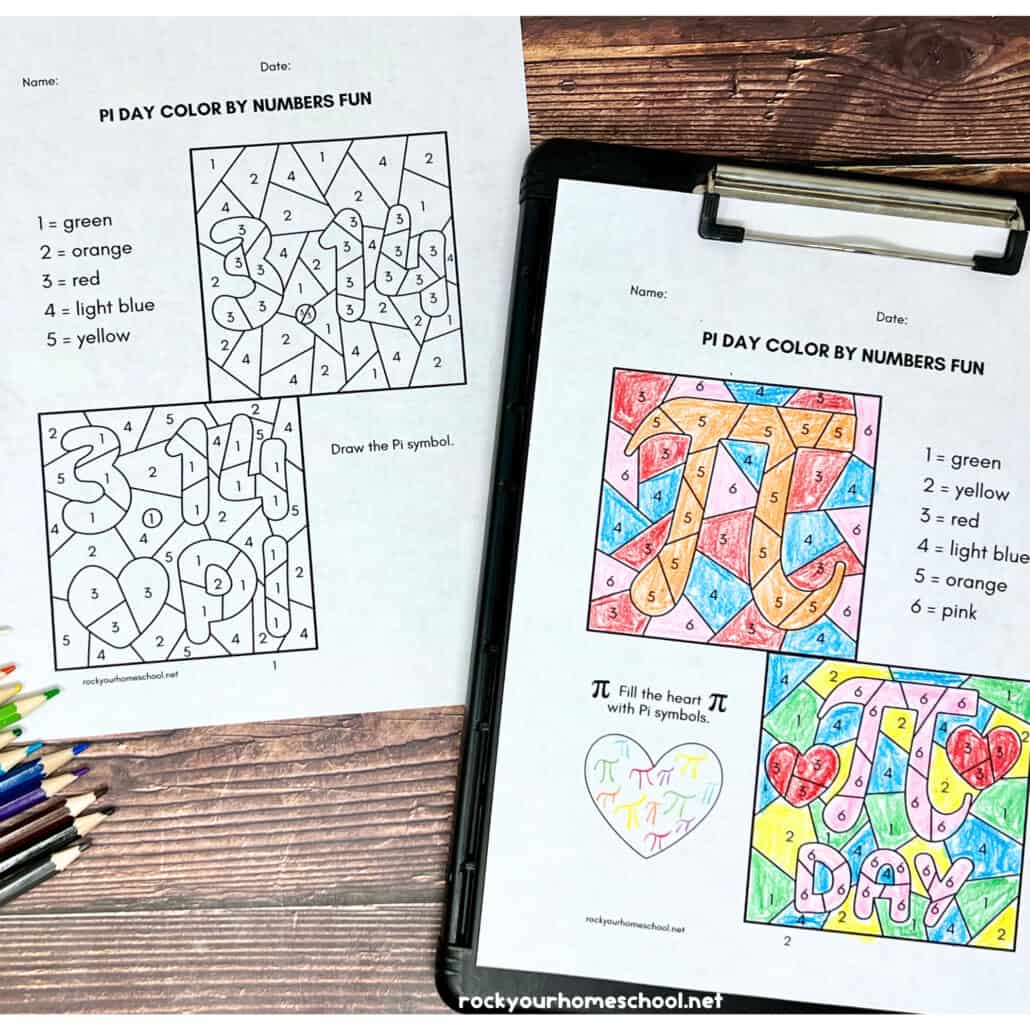 Pi Day Color by Number Activities for Math Fun (Free) - Rock Your ...