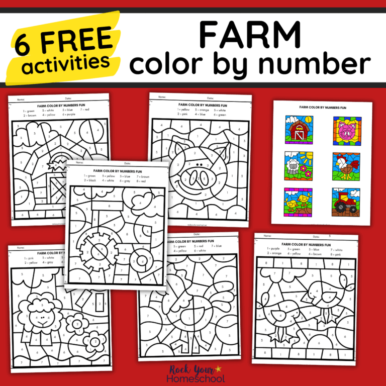 Farm Color by Number Activities - Rock Your Homeschool