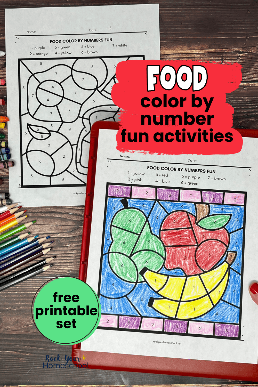 Farm Color by Number Worksheets for Easy Math Fun (6 Free)