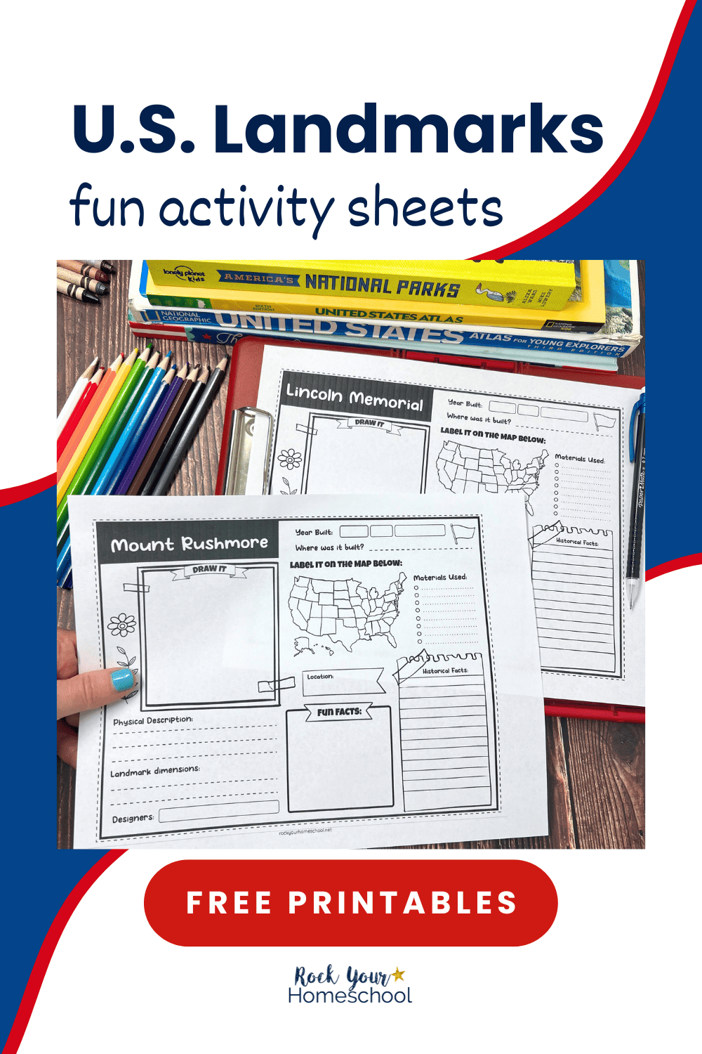 United States National Landmarks: Fun Activity Worksheets (Free)