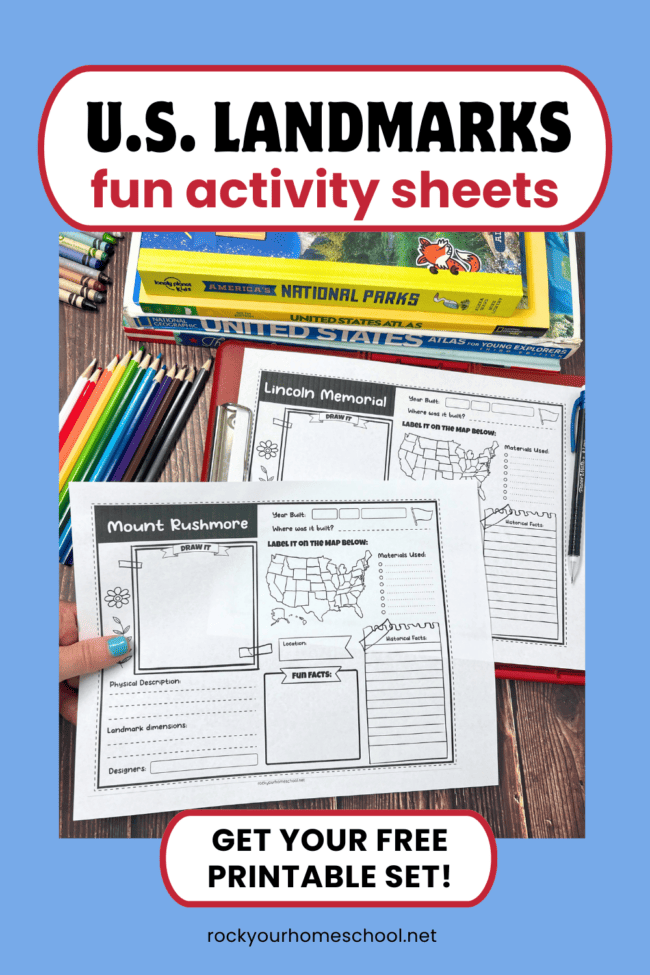 United States National Landmarks: Fun Activity Worksheets (Free)