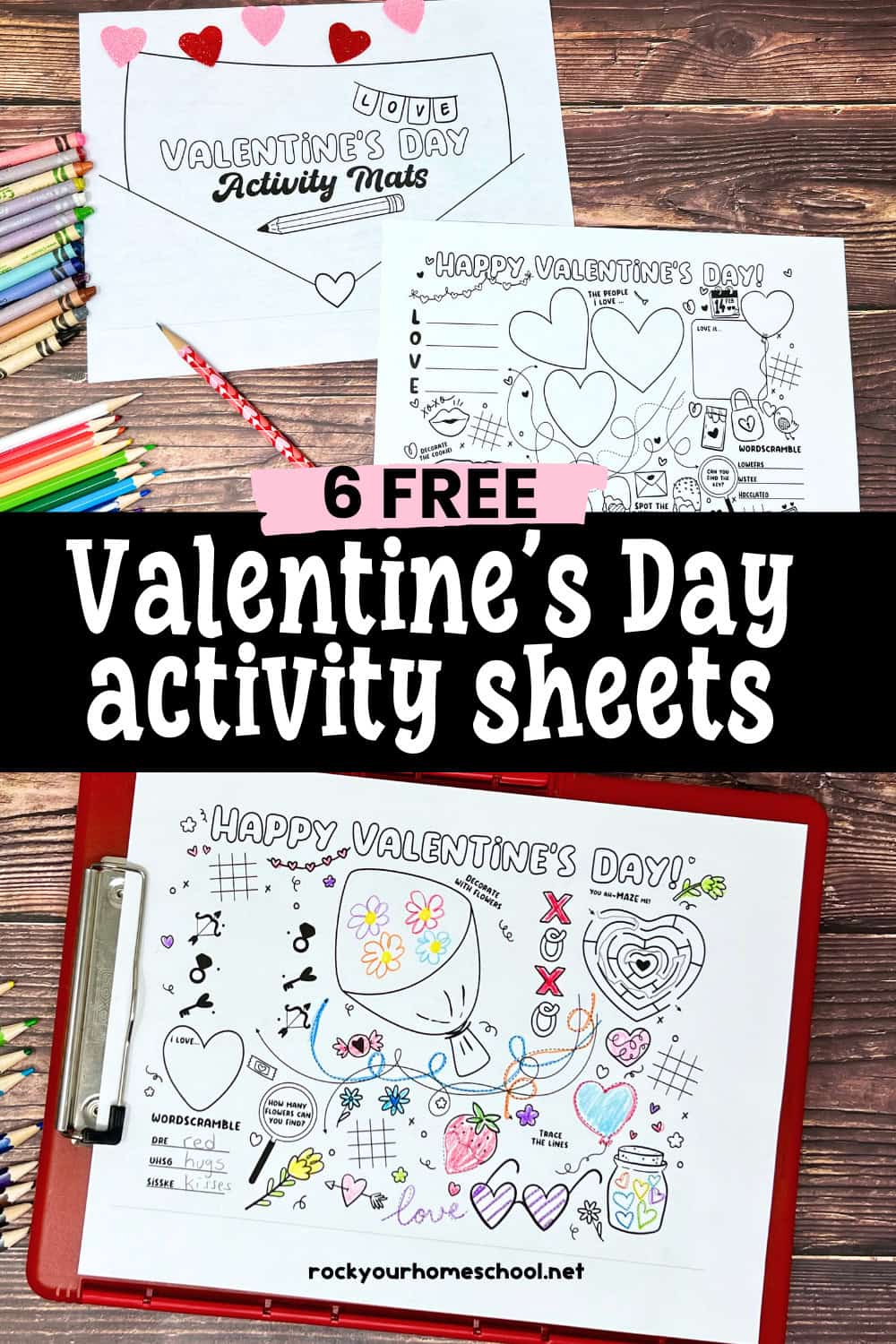 Valentine's Day Activity Sheets for Coloring Fun & More (Free) - Rock ...