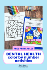 Dental Health Color by Number Pages for Kids (Free)