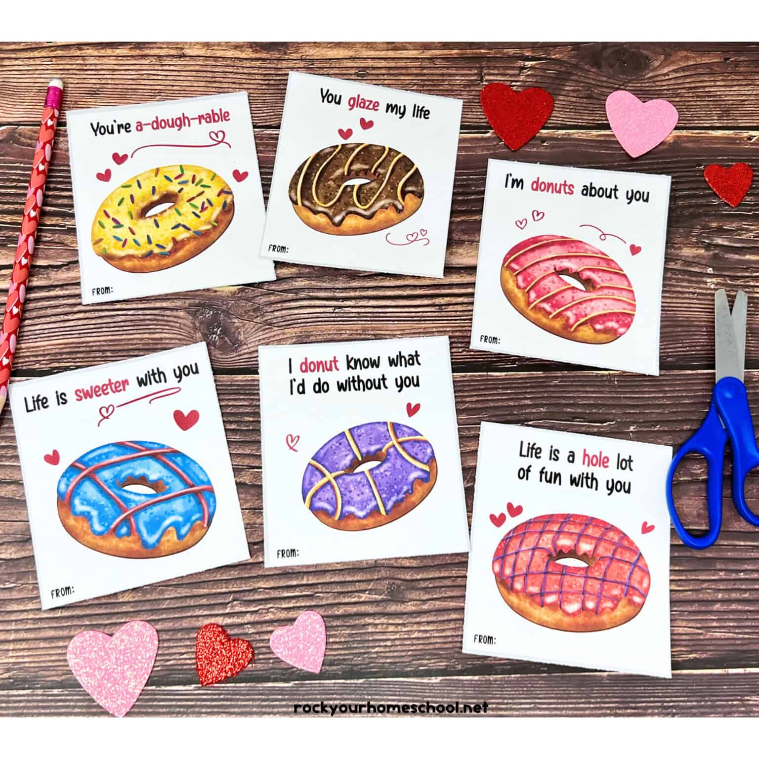 Donut Valentine's Day Cards for Sweet Ways To Celebrate (Free) - Rock ...