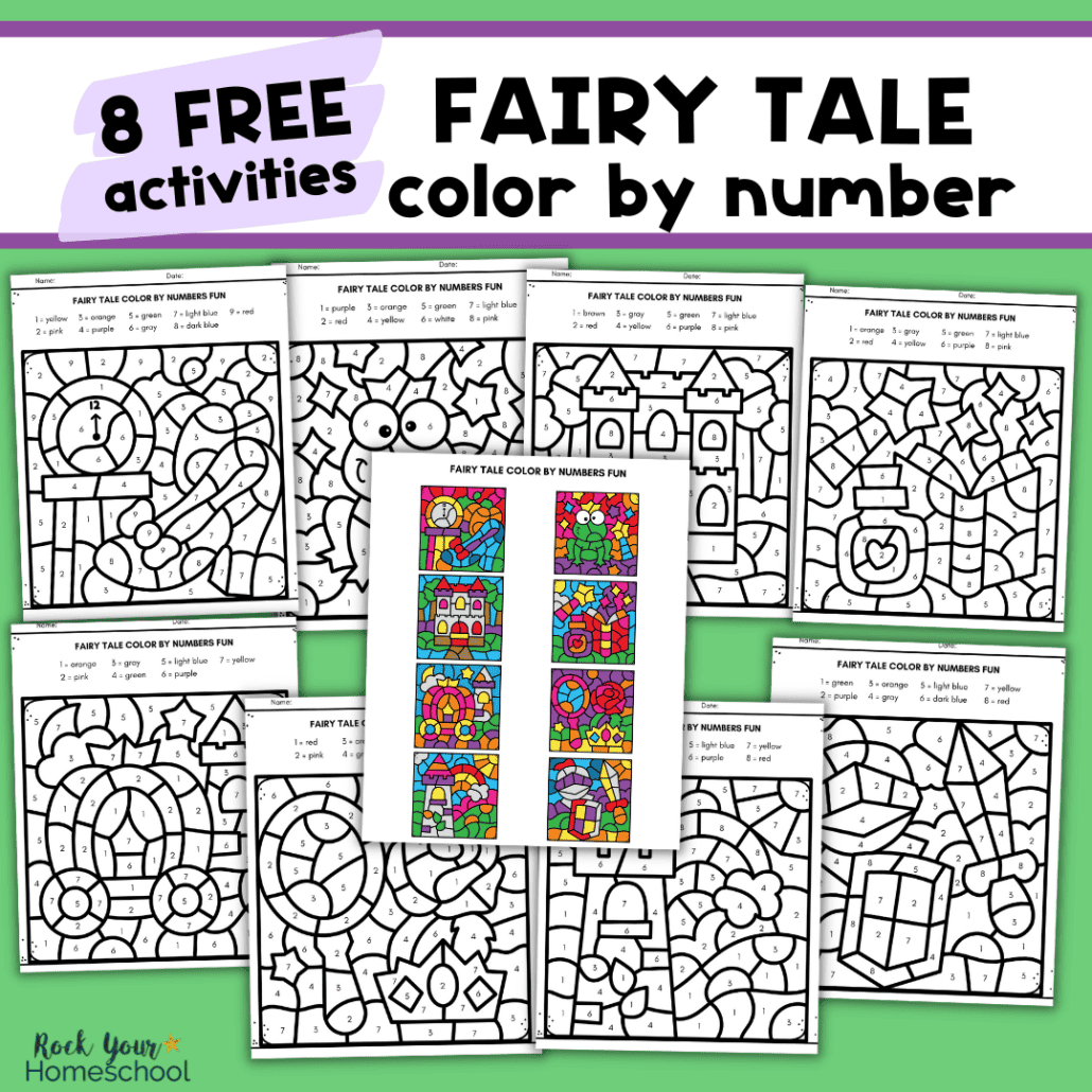 Fairy Tale Color by Number Activities - Rock Your Homeschool