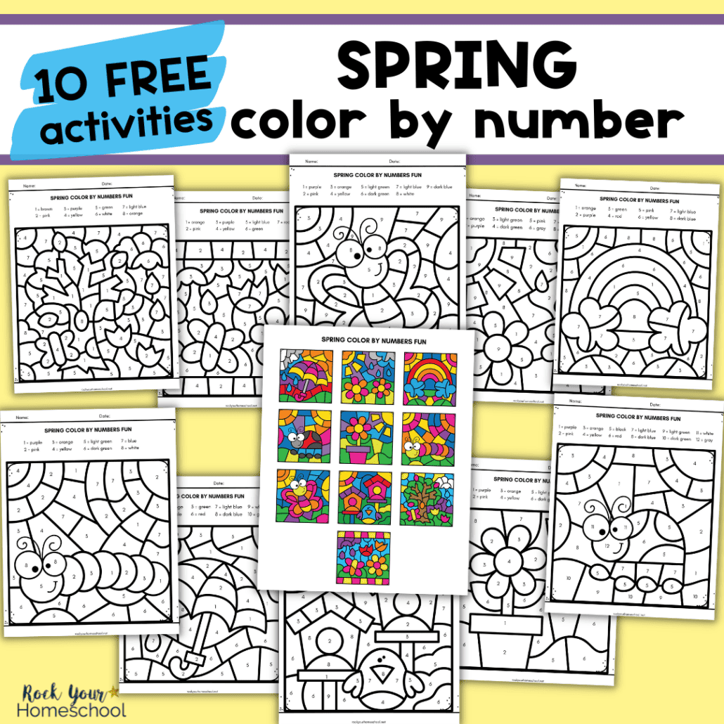 Spring Color by Number Activities - Rock Your Homeschool