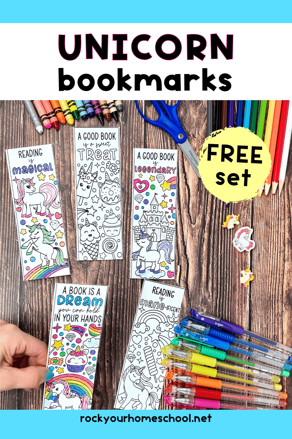 Unicorn Bookmarks to Color for Reading Fun with Kids (Free) - Rock Your ...