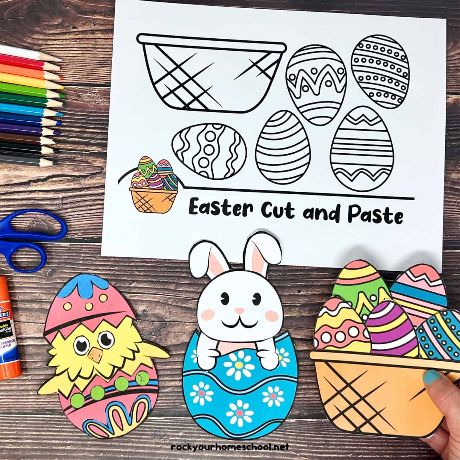 Free Printable Easter Crafts for Kids: Cute Cut and Paste Activities