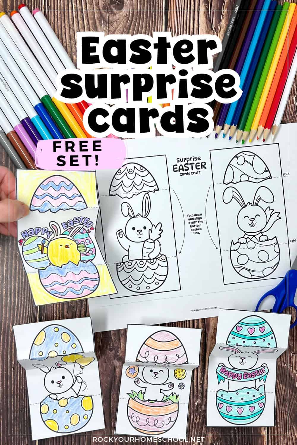Easter Egg Cards for DIY Coloring Fun for Kids (12 Free)
