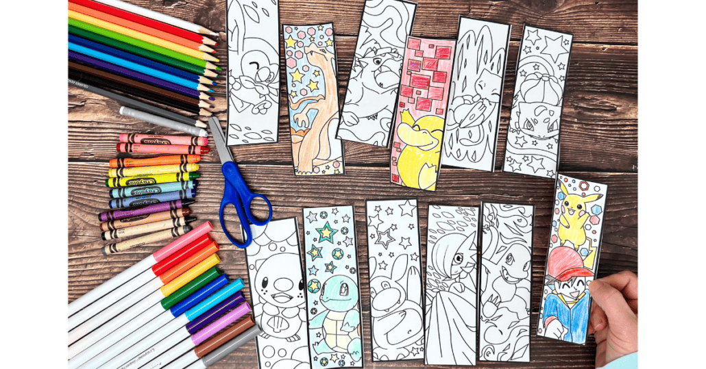 Pokemon Bookmarks to Color for Easy Fun with Kids (Free)- Rock Your ...