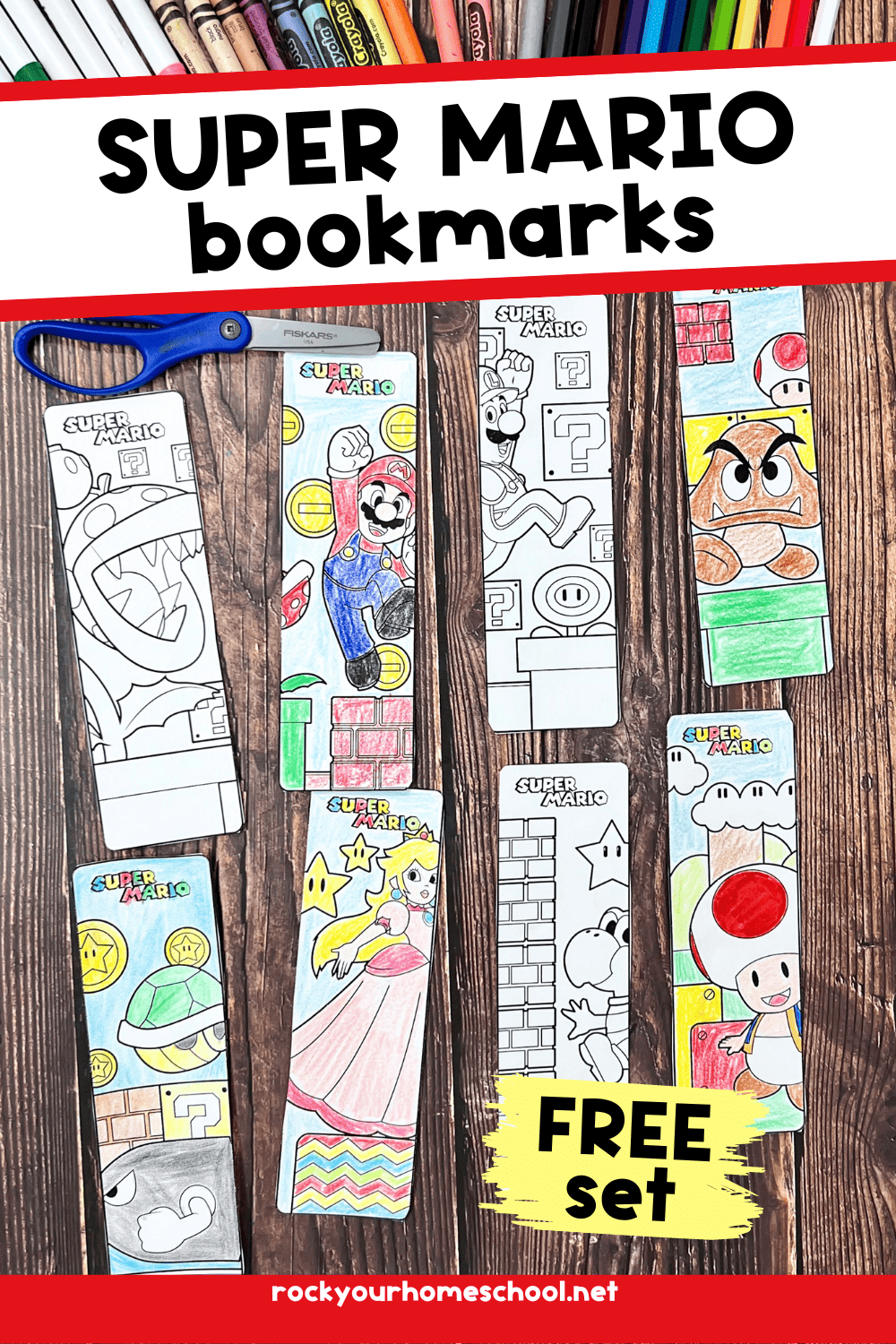 Super Mario Bookmarks for Easy Coloring Fun & More (8 Free)- Rock Your ...