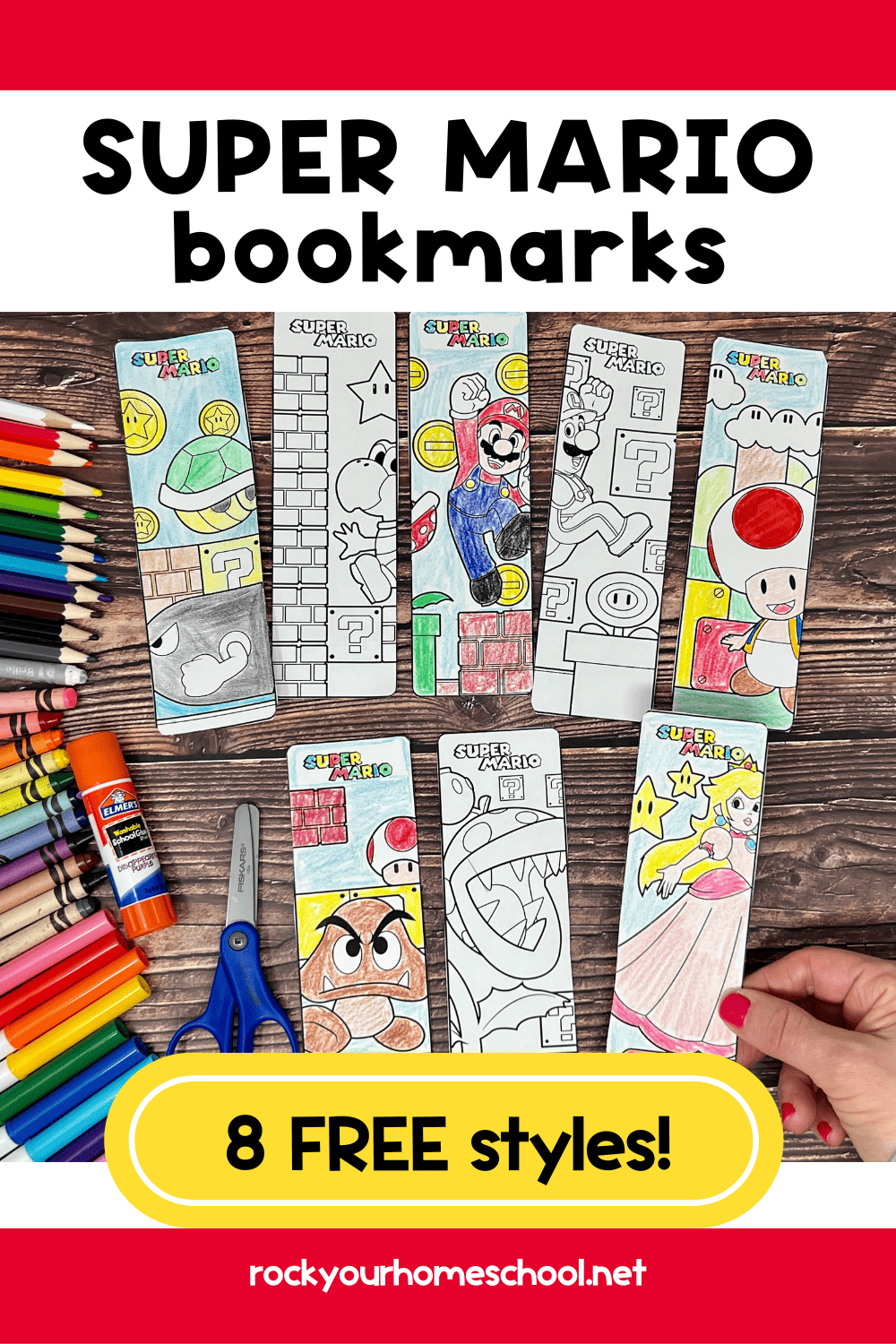 Super Mario Bookmarks for Easy Coloring Fun & More (8 Free)- Rock Your ...