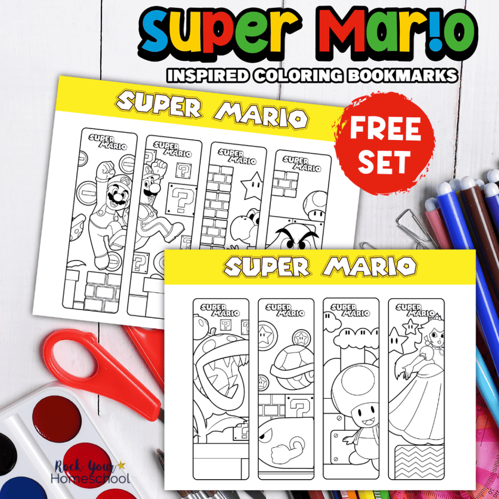 Super Mario Bookmarks - Rock Your Homeschool