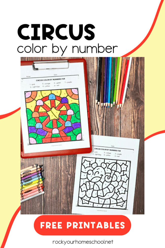 Circus Color by Number Activities Your Kids Will Love (Free)